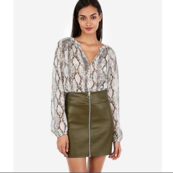 Express | Tops | Express Snakeskin Blouse | Poshmark